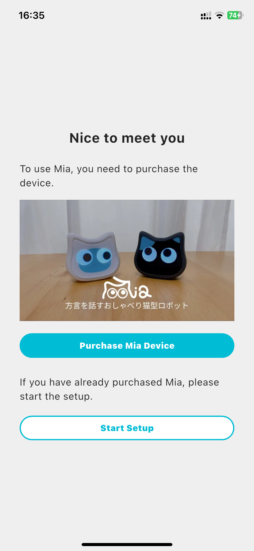 Setting up Wi-Fi connectivity between the Mia device and the app | Mia