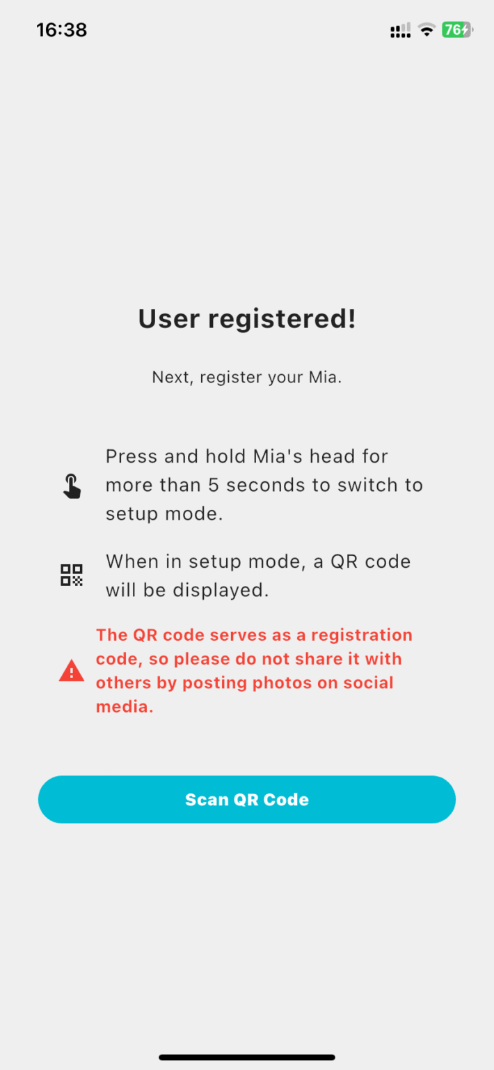 Setting up Wi-Fi connectivity between the Mia device and the app | Mia