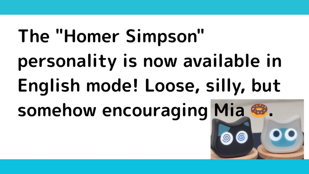 The “Homer Simpson” personality is now available in English mode! Loose ...