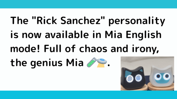 The “Rick Sanchez” personality is now available in Mia English mode ...